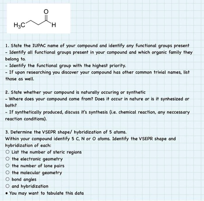 State the IUPAC name of your compound and identify any functional ... State the IUPAC name of your compound and identify any functional ...