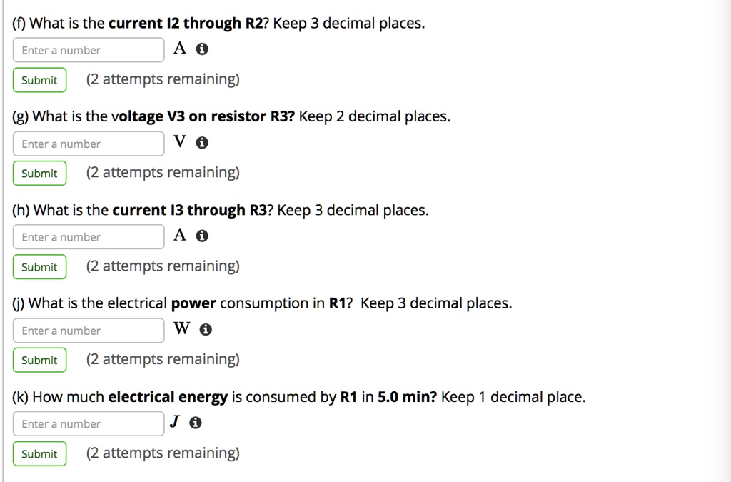 what is the current i2 through r2 keep 3 decimal places enter a number ...