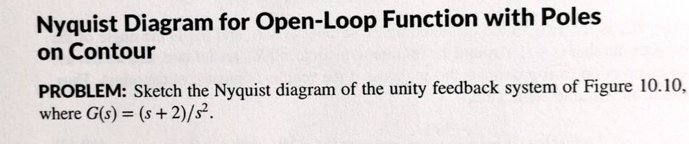 nyquist diagram for open loop function with poles on contour problem sketch the nyquist diagram ...