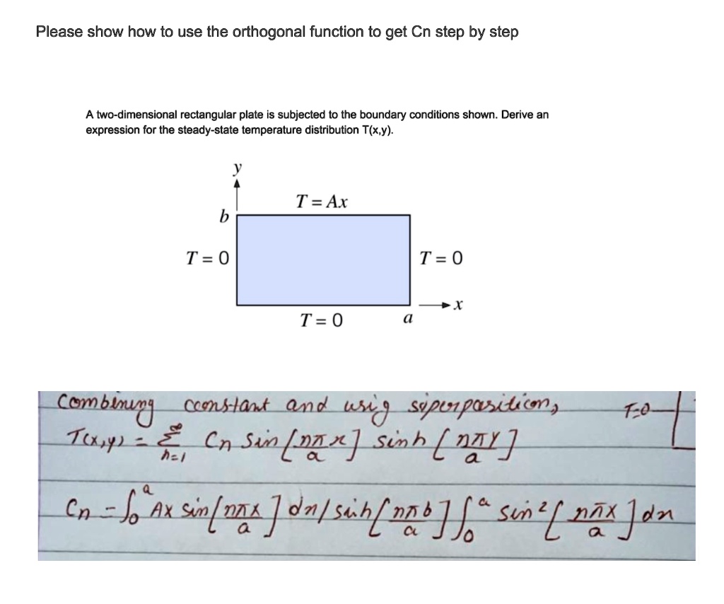 SOLVED: Please show how to use the orthogonal function to get Cn step ...
