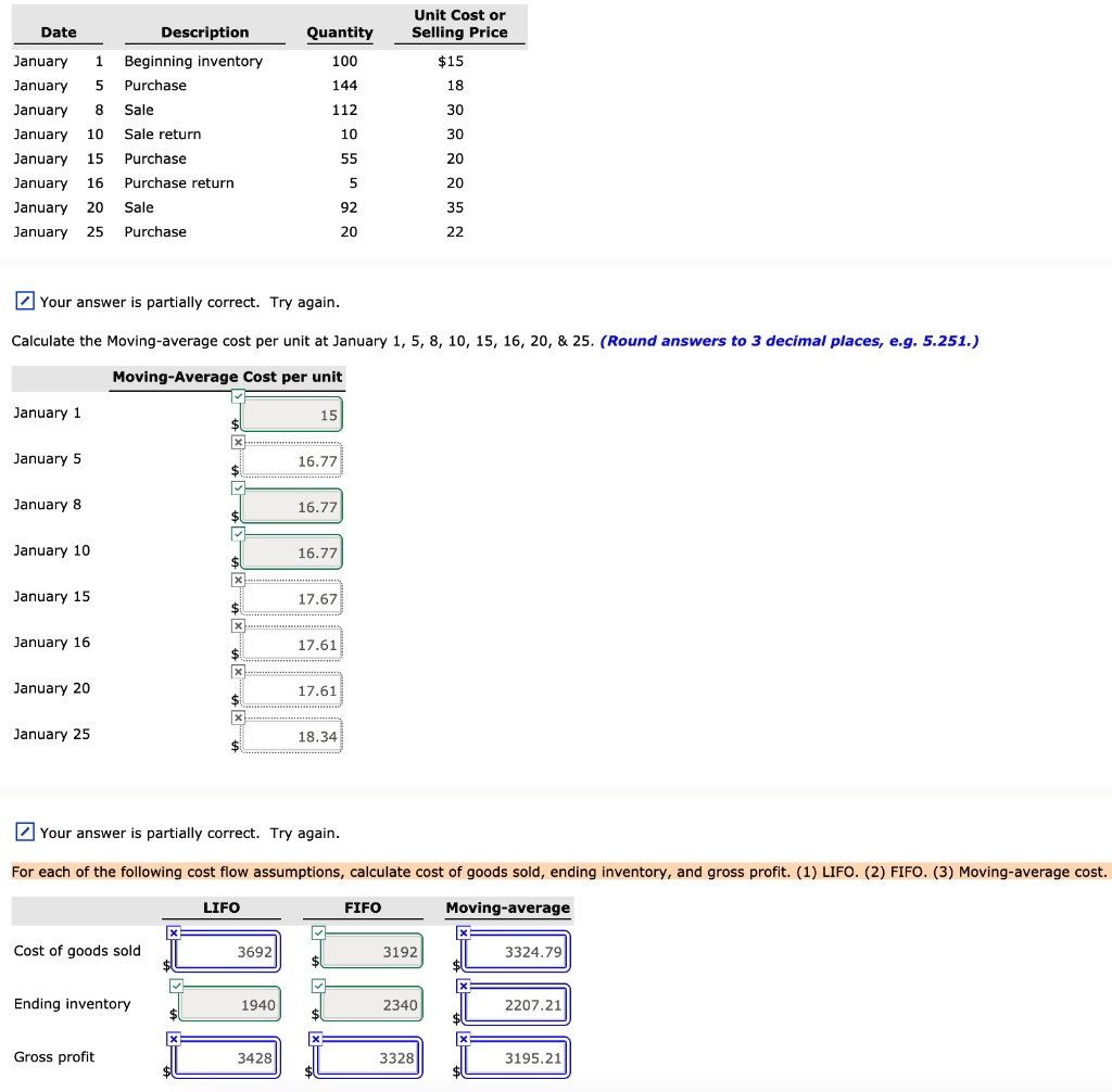 1 for each of the following cost flow assumptions calculate cost of ...