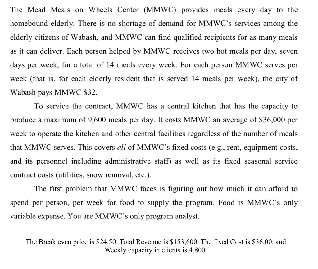 The Mead Meals on Wheels Center (MMWC) provides meals every...