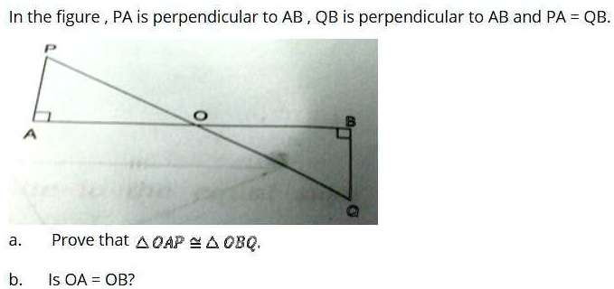 In the figure pa is perpendicular to ab qb is perpendicular...