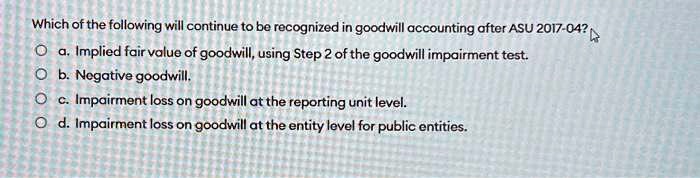 Which of the following will continue to be recognized in...