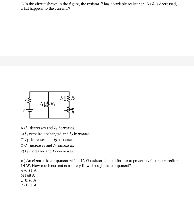 SOLVED: In the circuit shown in the figure, the resistor R has variable resistance. As R is ...