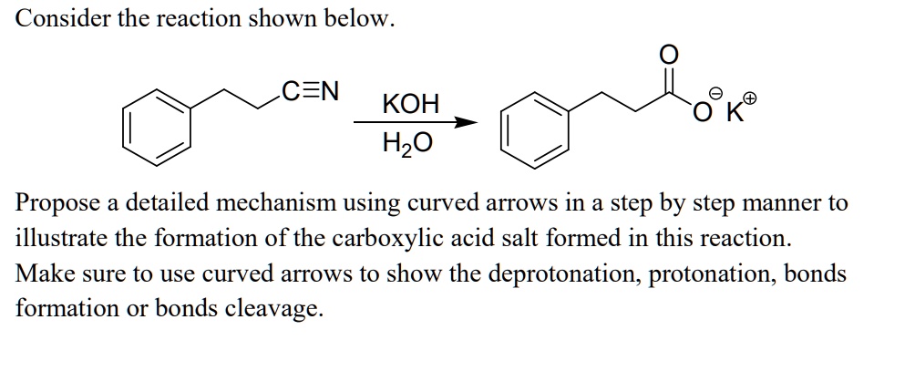 consider the reaction shown below cen koh hzo k propose detailed ...