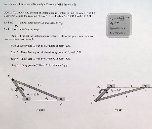 SOLVED: Text: Instantaneous Centers and Kennedy's Theorem (Mini Project #2) GOAL: To understand ...