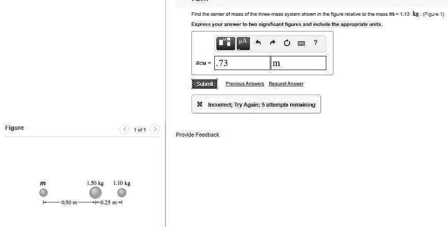 find tne center cf mass oftne tnree mass system shown the fgure re ...