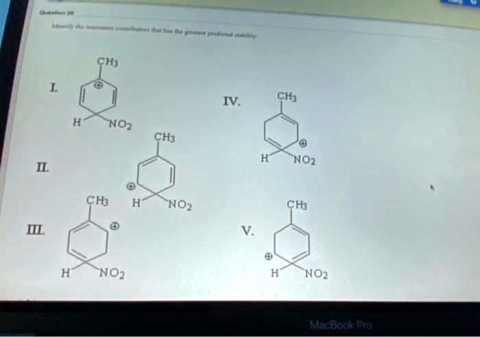 SOLVED: CH IV CHa NOz CH3 NO2 CH3 NOz CHa D "NOz NO2 MacBaok Bio;