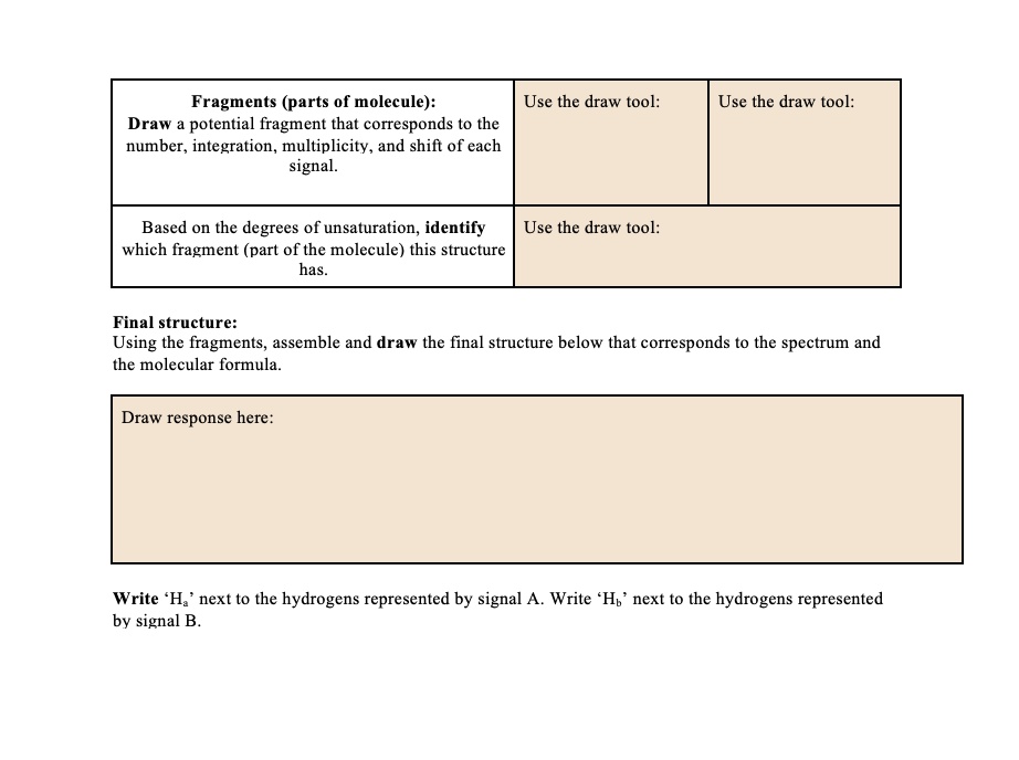 fragments parts of molecule use the draw tool draw potential fragment ...