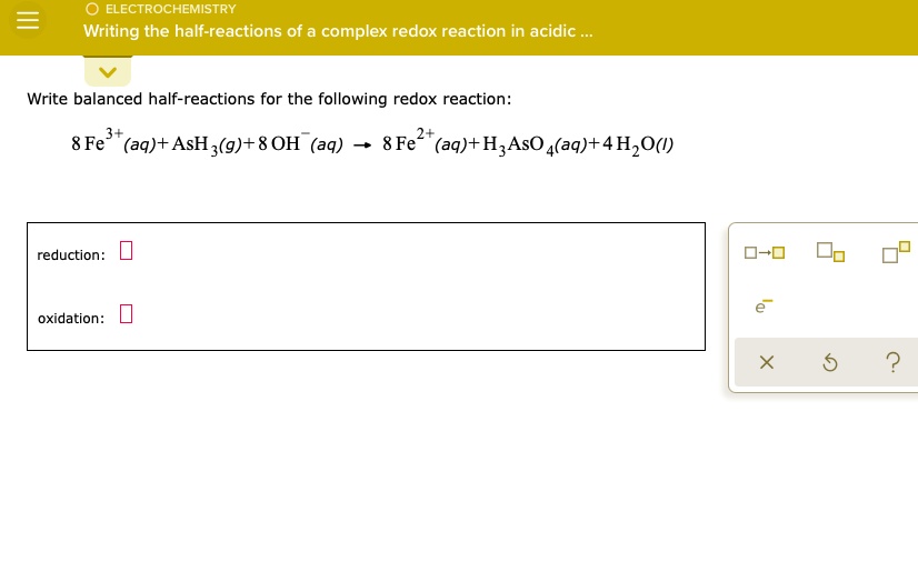 Solved Electrochemistry Writing The Half Reactions Of A Complex Redox
