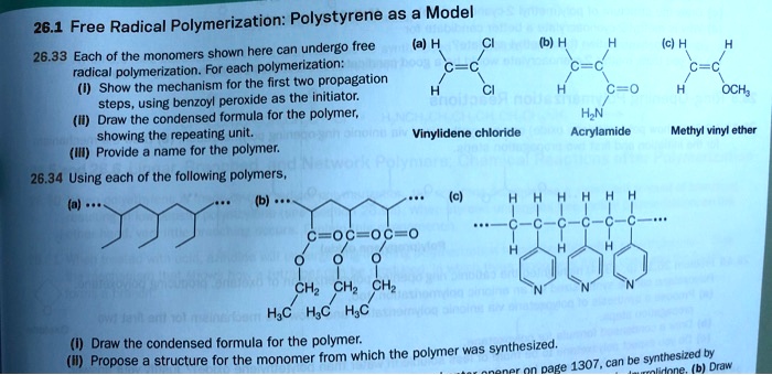 Model 261 free radical polymerization polystyrene as 2633...