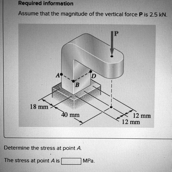 Required information Assume that the magnitude of the vertical force P ...