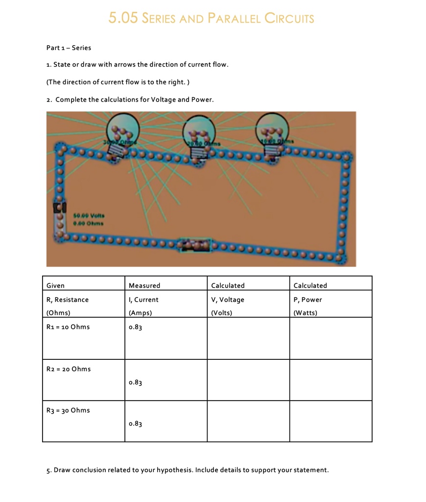 505 series and parallel circuits part 1 series state or draw with ...