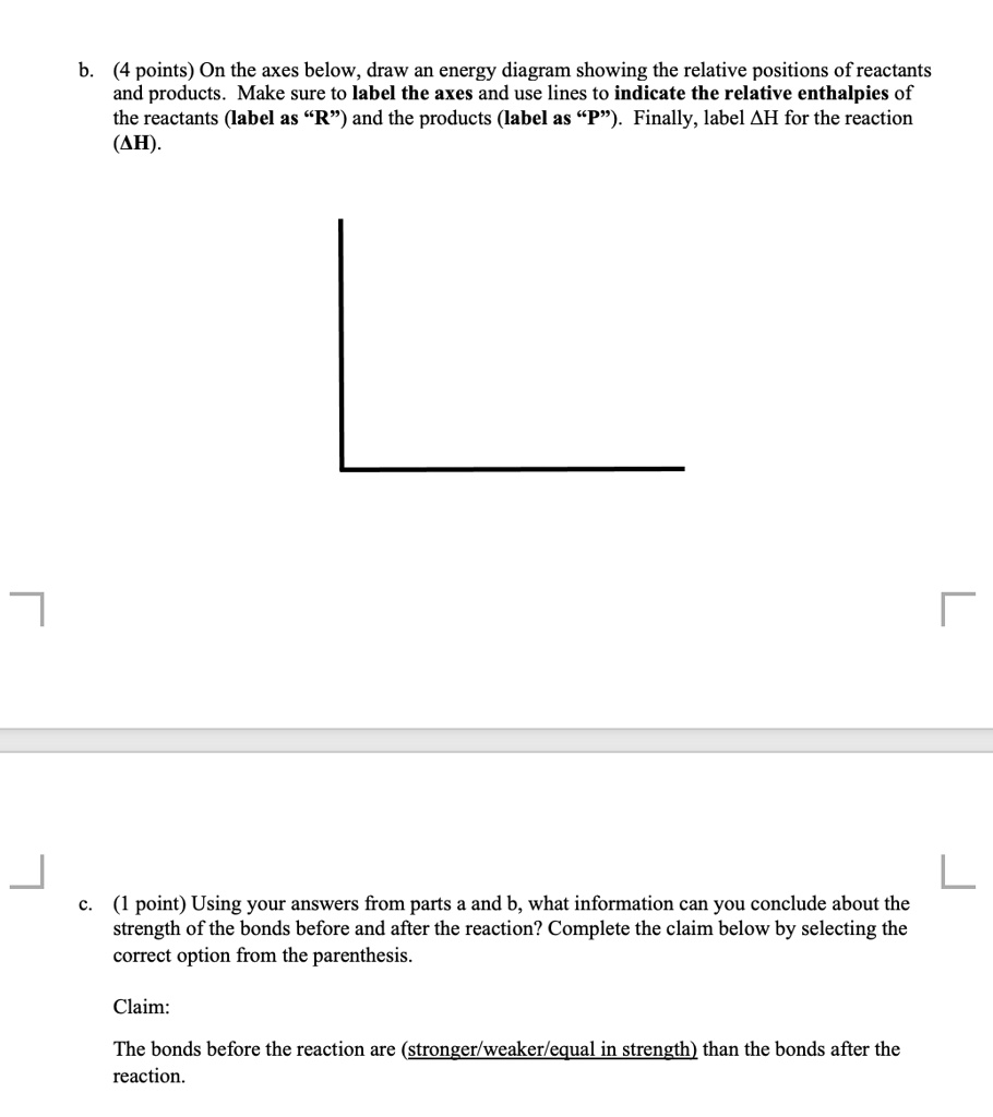 4 points on the axes below draw an energy diagram showing the relative ...