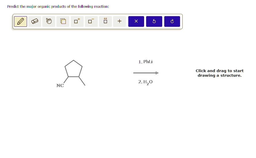 predict the major organic products of the following reaction 1 phli 2 ...