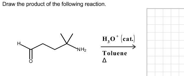 SOLVED: Draw the product of the following reaction: H,o * (cat ...