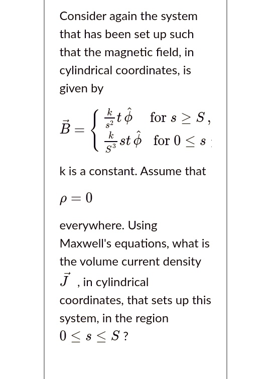 SOLVED: Consider again the system that has been set up such that the ...