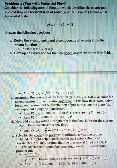 problem4fun with potential flow consider the following stream function which describes the ...