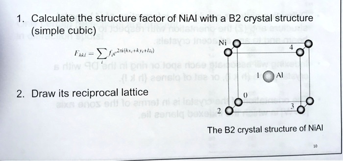 1. Calculate the structure factor of NiAl with a B2 crystal structure ...
