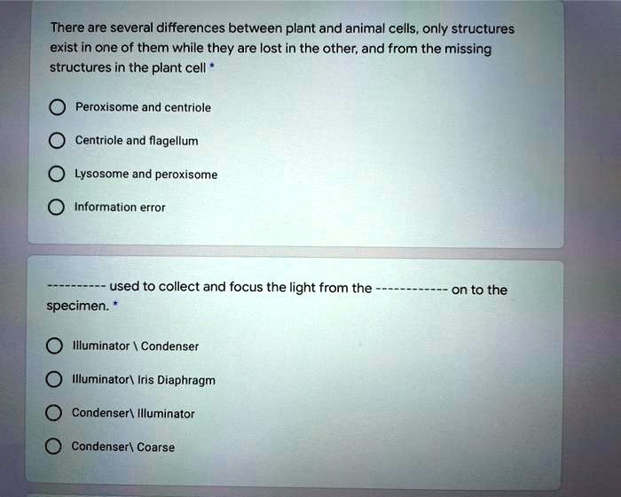 there are several differences between plant and animal cells only ...