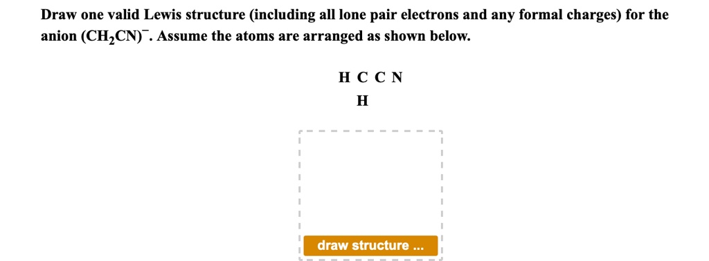 draw one valid lewis structure including all lone pair electrons and ...
