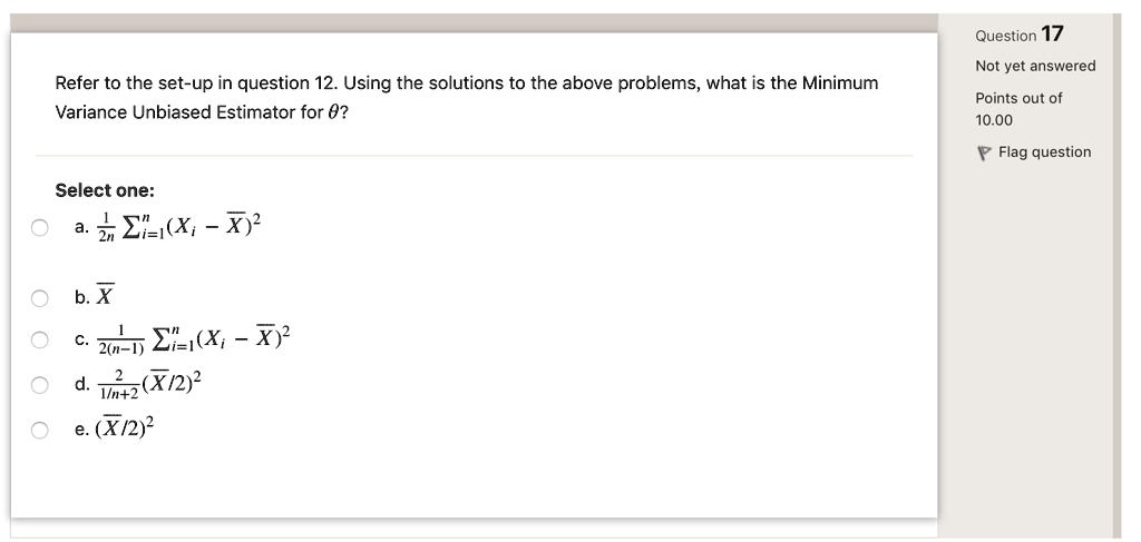 SOLVED: Question 17 Not yet answered Refer to the set-up in question 12. Using the solutions to ...