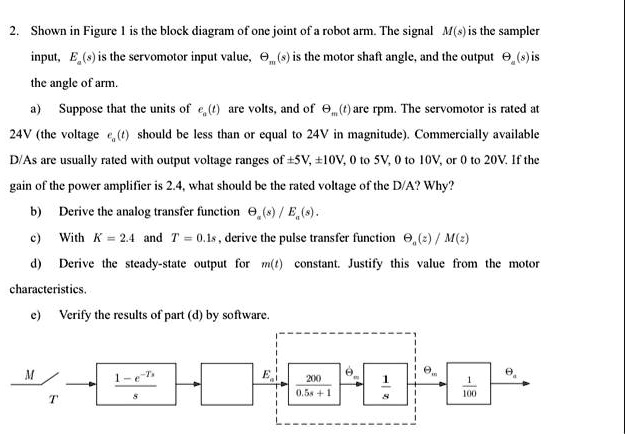 SOLVED: Texts: 2. Shown in Figure 1 is the block diagram of one joint ...