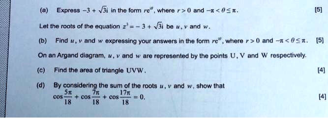 Solved A Express âˆš3 âˆš2 In The Form Re Where R 0 And Î¸ 0 And Î¸