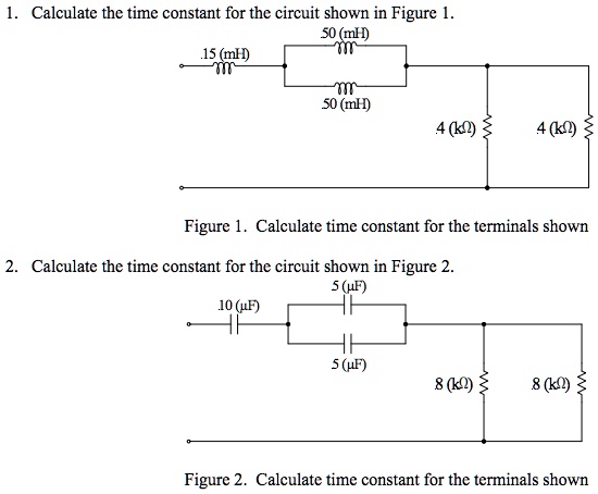Solved Calculate The Time Constant For The Circuit Shown In Figure 1 50 Mh 15 Mh M 50 Mh