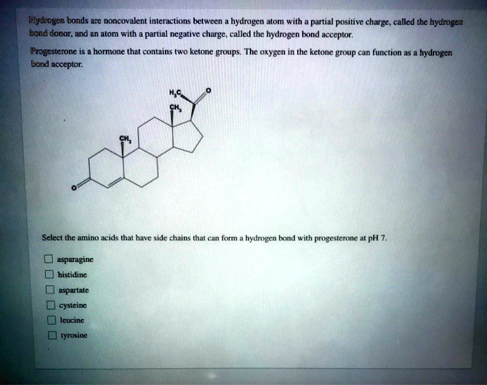 SOLVED: Hycgen bonds are noncovalent interactions between hydrogen Hlom ...