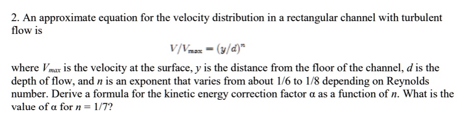 VIDEO solution: An approximate equation for the velocity distribution ...