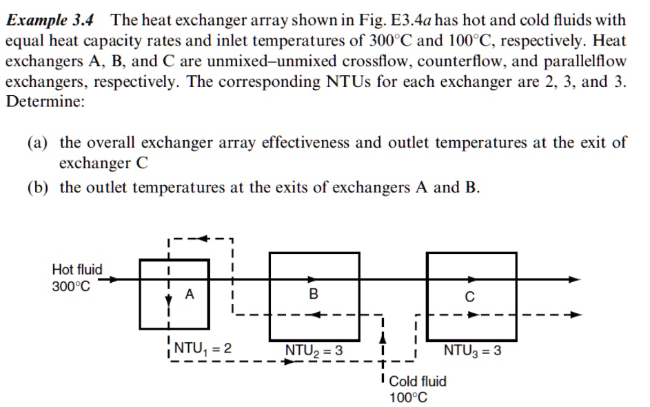 SOLVED: Example 3.4: Heat Exchanger Array Analysis The heat exchanger ...