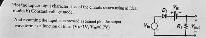 SOLVED: Plot the input/output characteristics of the circuits shown ... SOLVED: Plot the input/output characteristics of the circuits shown ...