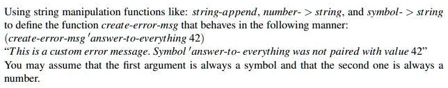 Solved Using Schemedr Racket Using String Manipulation Functions Like String Append Number