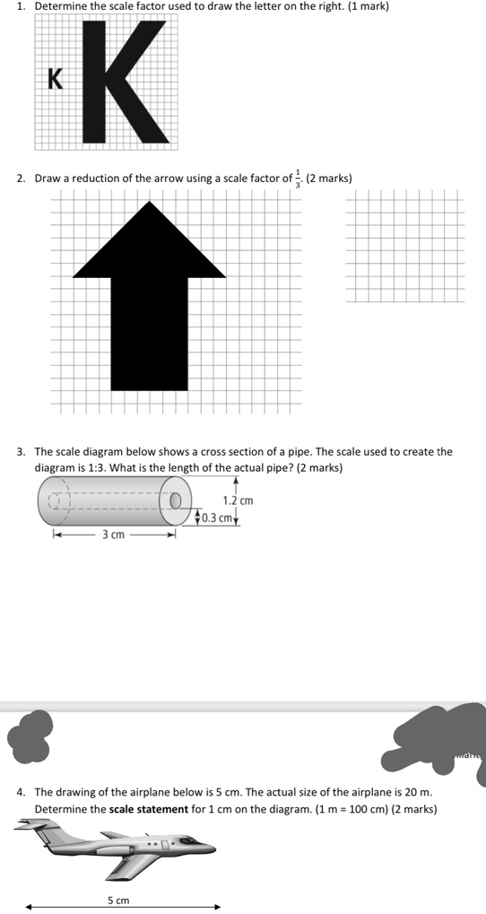 SOLVED: Determine the scale factor used to draw the letter on the right ...