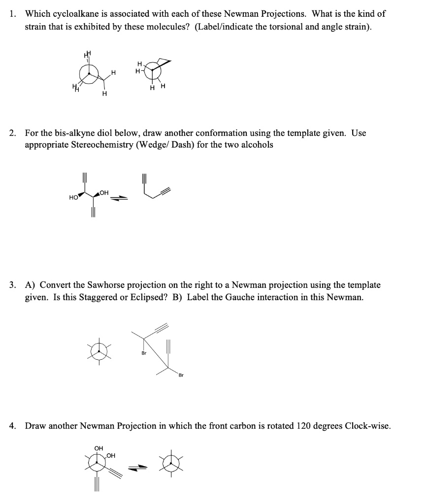 1. Which cycloalkane is associated with each of these Newman ...