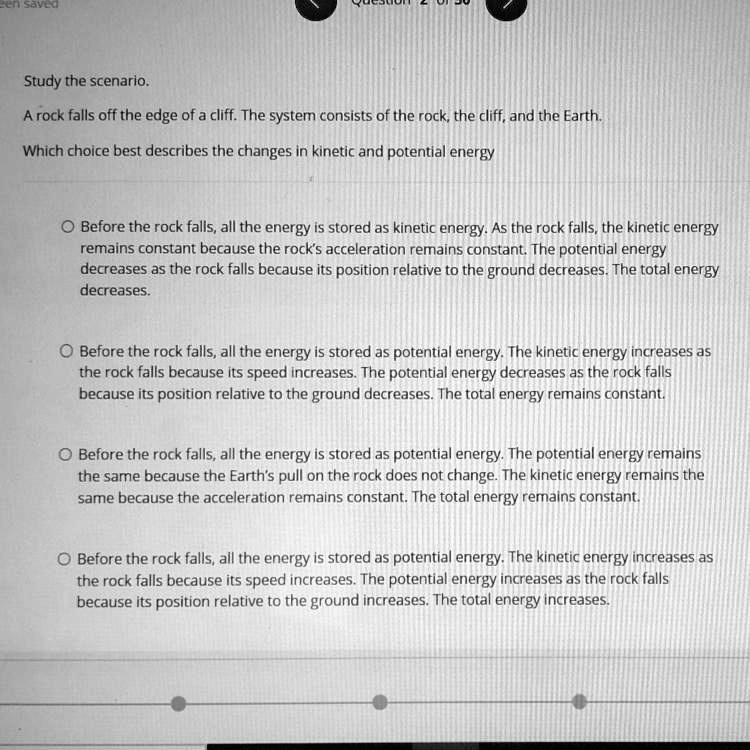 SOLVED: "please help with this question :(( Study the scenario A rock ...