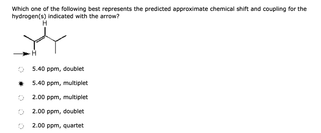SOLVED: Which one of the following best represents the predicted ...