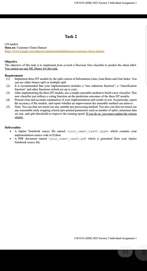 CSC1316 (SIM) 2023 Session 3 Individual Assignment 1 Task 2 (10 marks ...