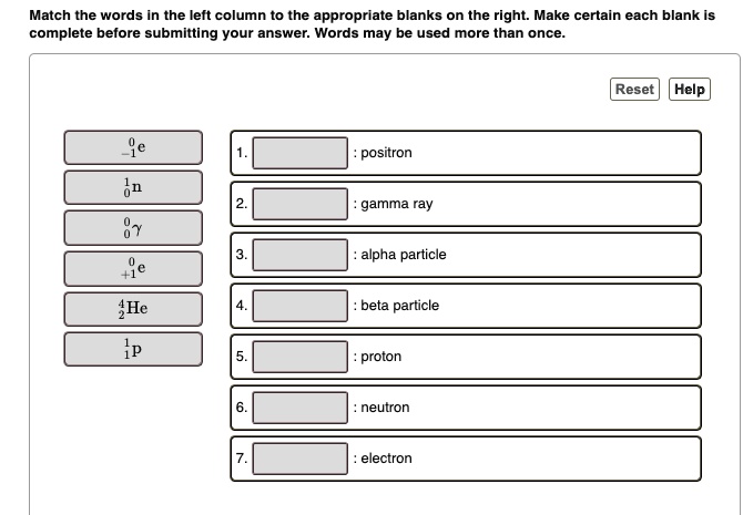 match the words in the eft column to the appropriate blanks on the ...