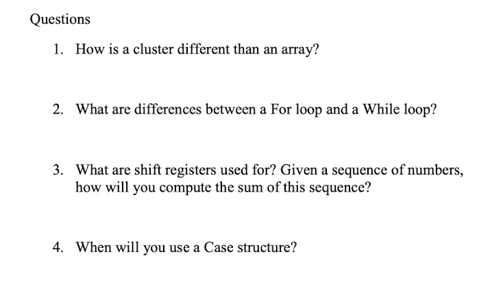 SOLVED: Questions 1. How is a cluster different than an array? 2. What are differences between a ...