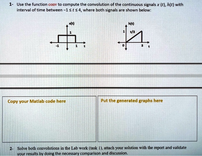 Solved Use The Function Conv To Compute The Convolution Of The Continuous Signals X T Ht 