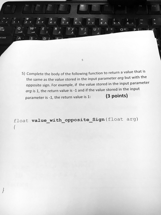 Opposite Sign. For example, if the value stored in the input parameter arg is 1, the return ...