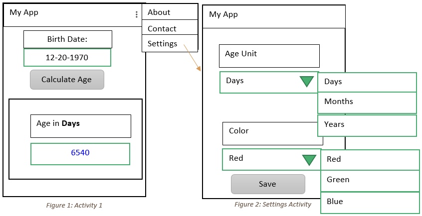 Solved Text Create An Android Application Fulfilling The Following Requirements 1 1 Design