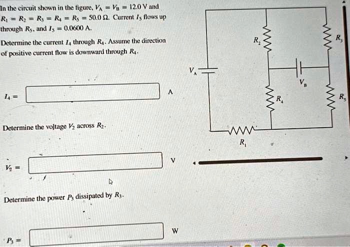 in the circuit shown in the figure v 120v and r 500 current i flows up through rs and is 00600a ...