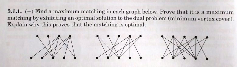 3.1.1. (-) Find a maximum matching in each graph below. Prove that it ...