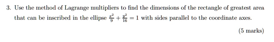 use the method of lagrange multipliers to find the dimensions of the ...