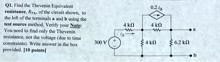 SOLVED: Q1. Find the Thevenin Equivalent resistance, Rth, of the ...