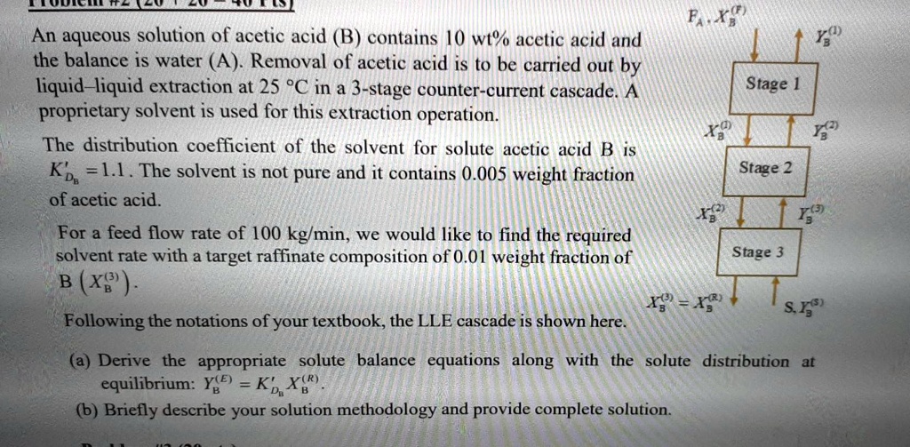 SOLVED: An aqueous solution of acetic acid (B) contains 10 wt% acetic ...